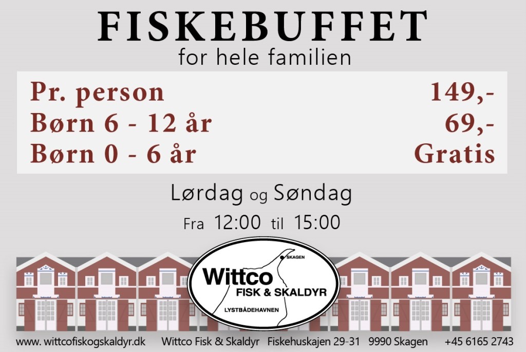 Fiskebuffet Webaviss | Wittco Fisk & Skaldyr Skagen